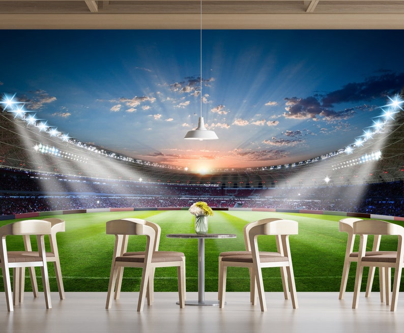 Football Stadium Mural Wall Art & Wallpaper Modern Football - Etsy