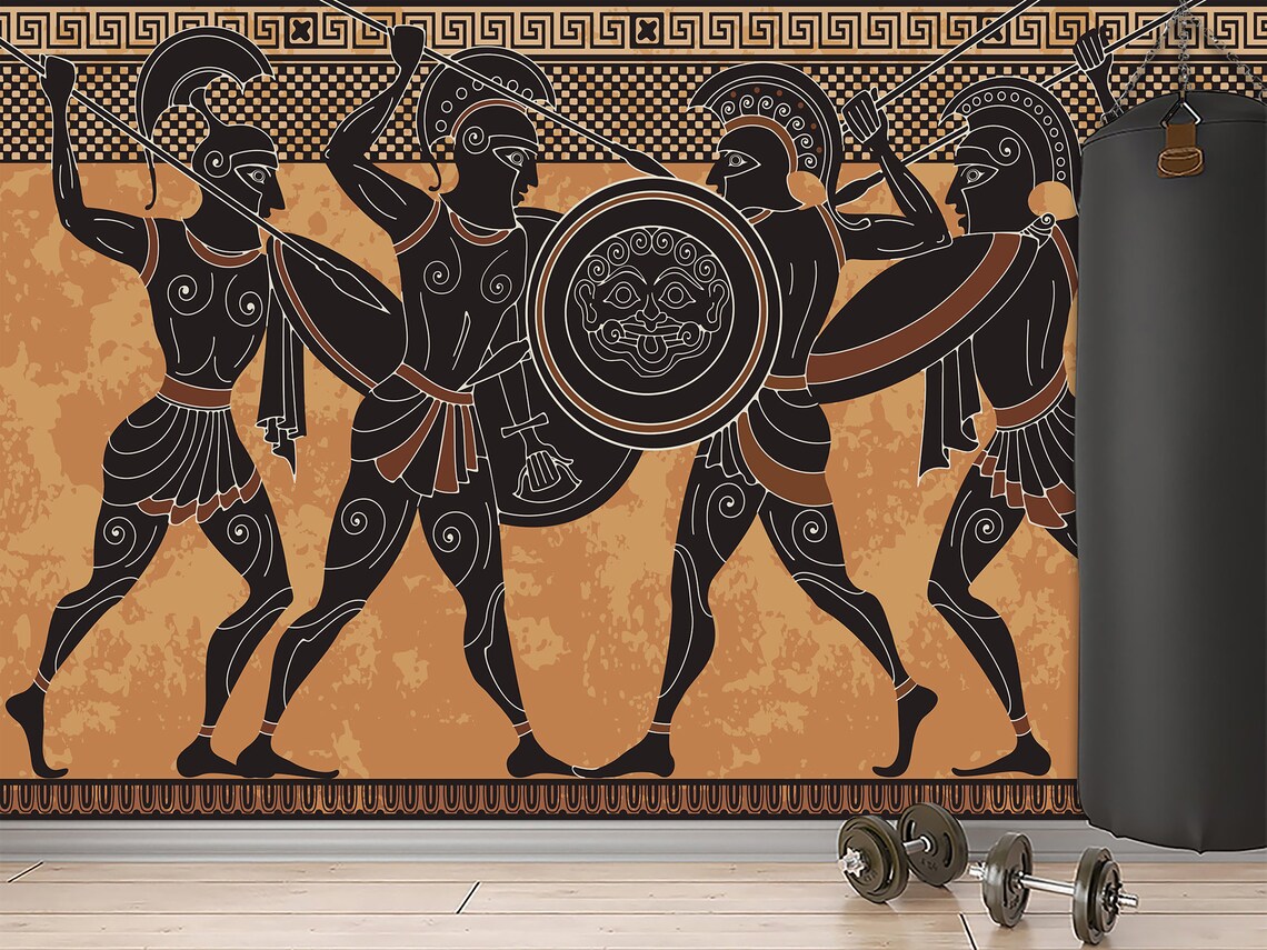 Sparta Greek Warriors Wallpaper Ancient Greek & Mythology Wall Mural ...