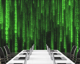 Matrix Wallpaper Computer Science Print Peel and Stick & Mural Cyber ...
