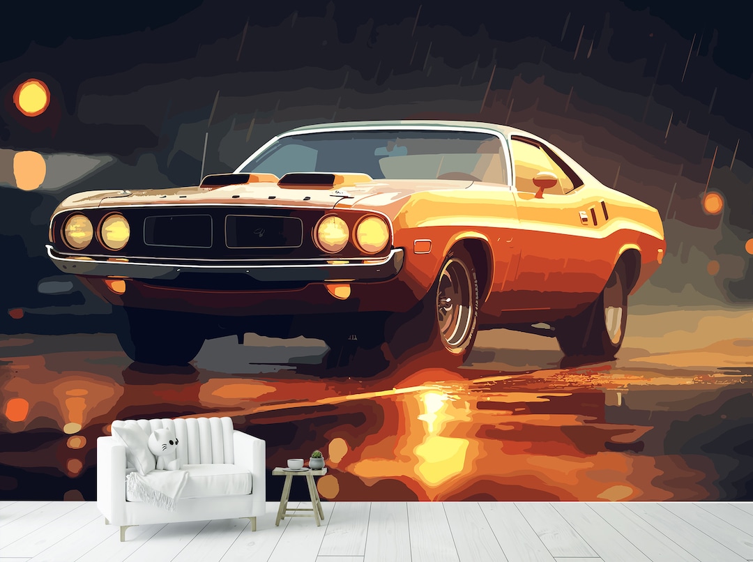Wallpaper Sport Muscle Cars & Wall Mural Cars Decor Games Room Peel and ...