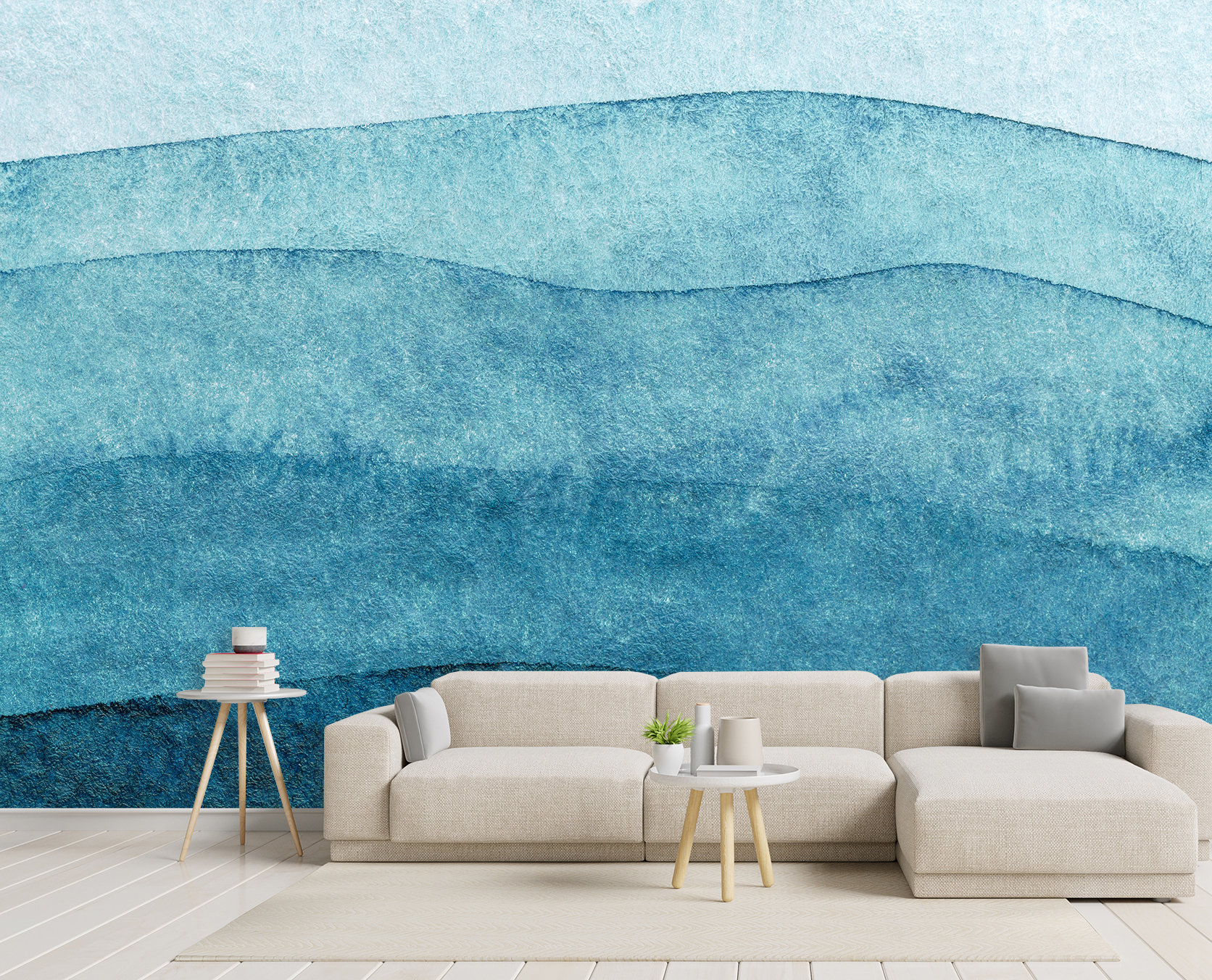 Blue Sea Waves Wallpaper Mural Ocean Seen From Above Sea - Etsy UK