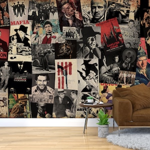 Famous Mafia and Gangsters Crime Wallpaper & Wall Mural - Etsy Canada