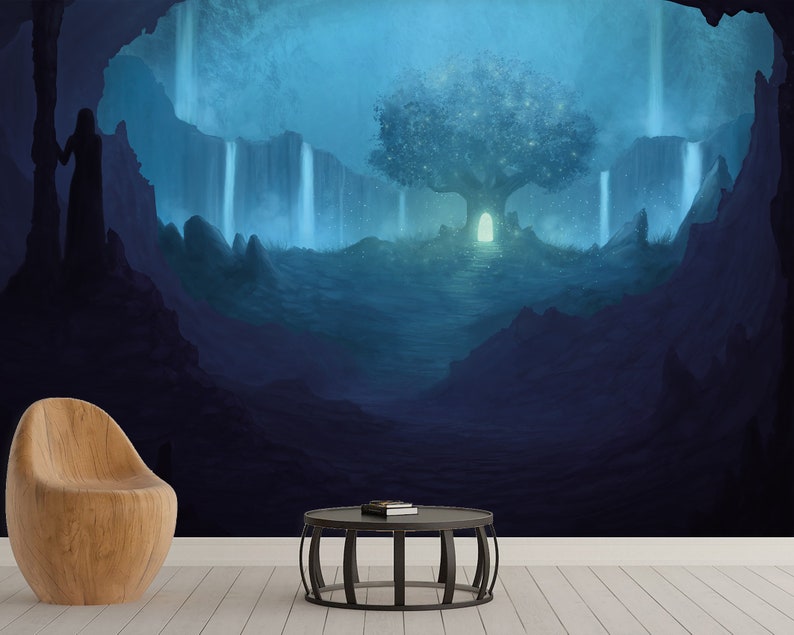 Mural Magic Fairytale Forest Wallpaper Fantasy Forest Peel and - Etsy