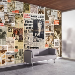 Creative Vintage Journal Wallpaper Newspaper Collage News & Self ...