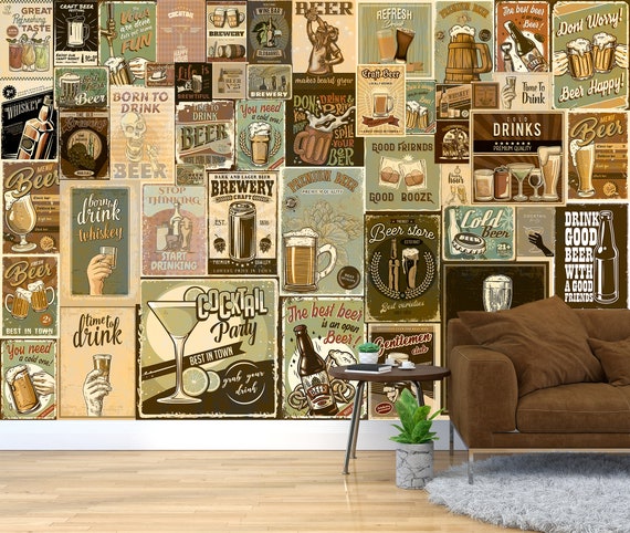 Vintage Indie Art Behang
