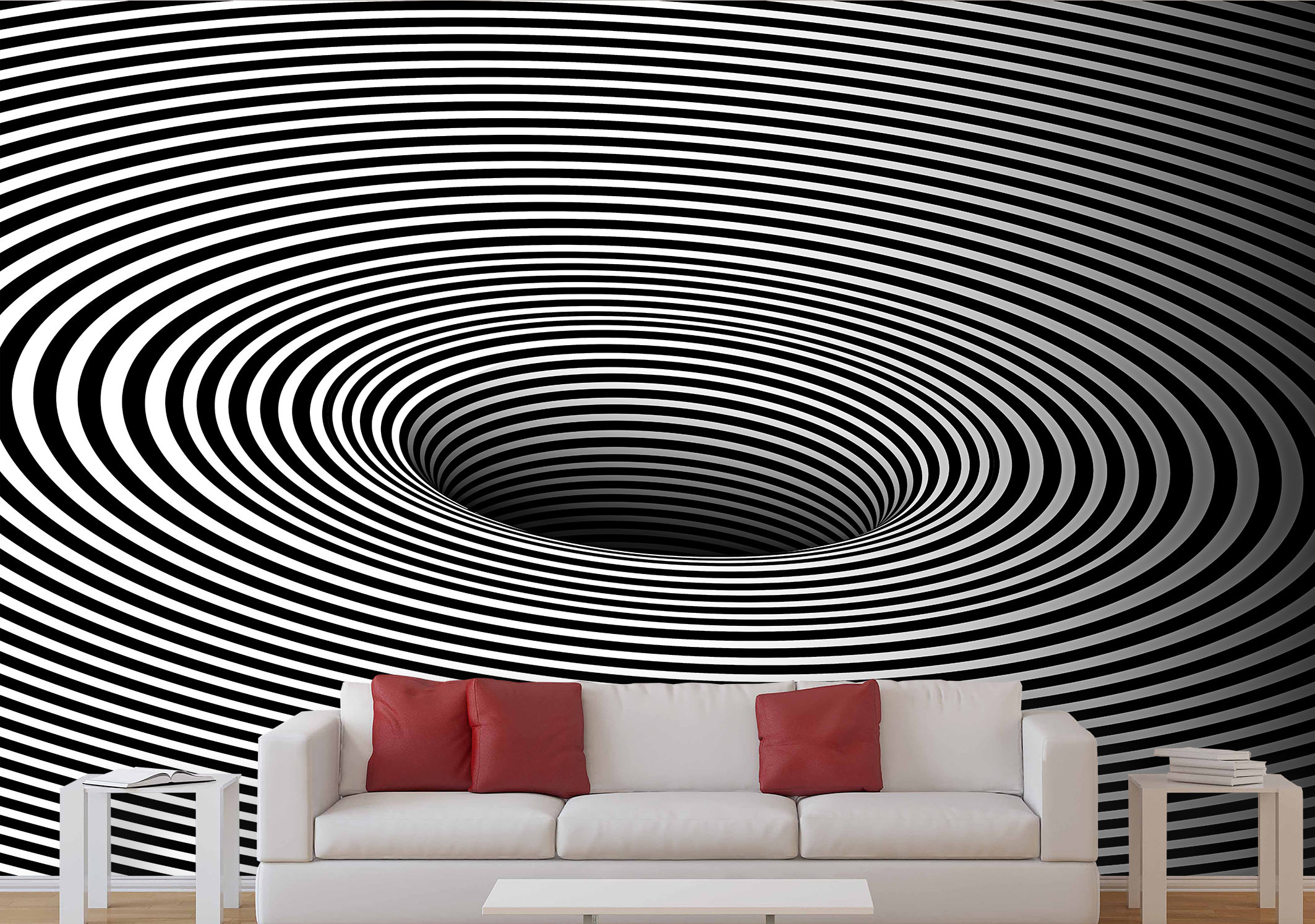 Mural Wallpaper Stereoscopic Psychedelic Illusion Wallpaper | Etsy