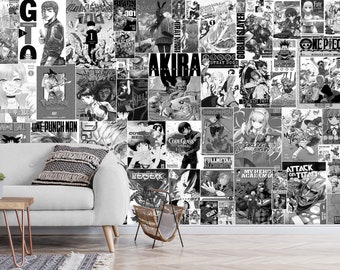 Comics Cartoon Anime Wallpaper & Mural Manga Pop Art Collage Movie Peel ...