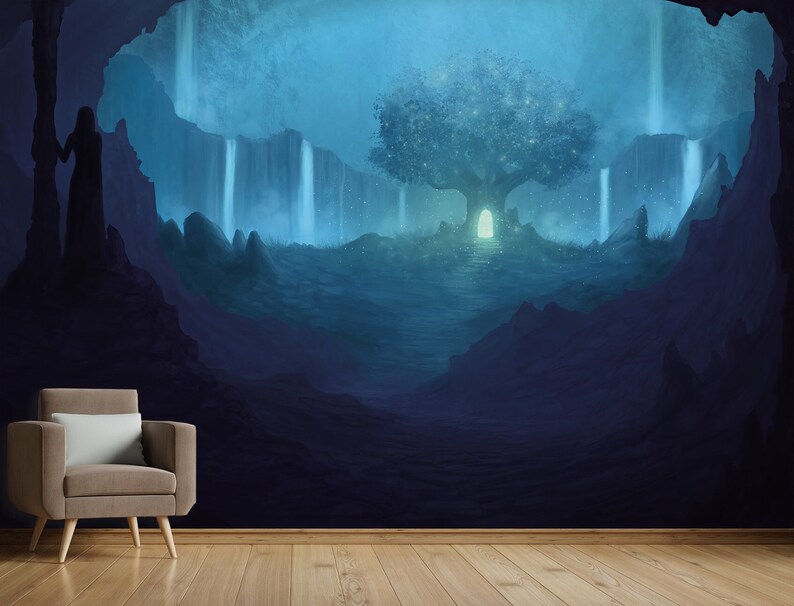 Mural Magic Fairytale Forest Wallpaper Fantasy Forest Peel and - Etsy