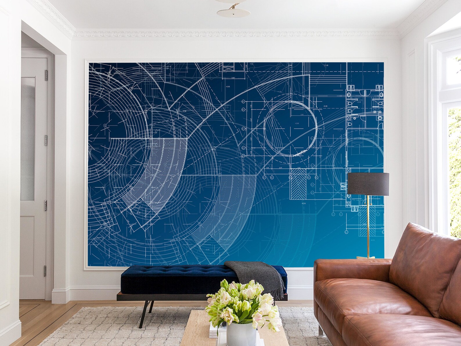 Blueprints Patent Wallpaper Architecture Peel and Stick & Art Wall ...