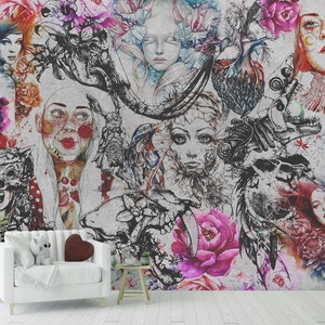 Girls Graffiti Wallpaper Wall Mural Streat Art Graffiti & Urban Style ...