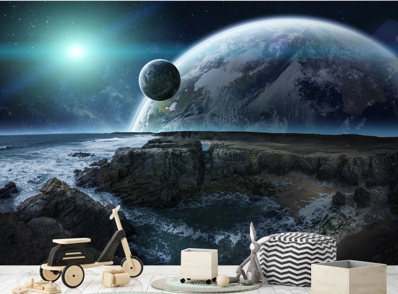 Mural Nebula Peel and Stick Space Wall Mural for Living Room - Etsy