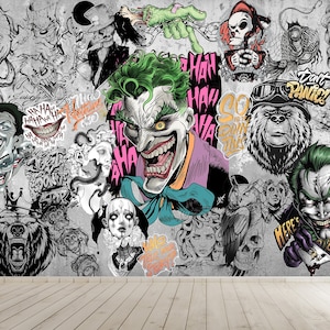 Comic Graffiti Wall Mural Wallpaper & Street Art Urban Original Collag ...