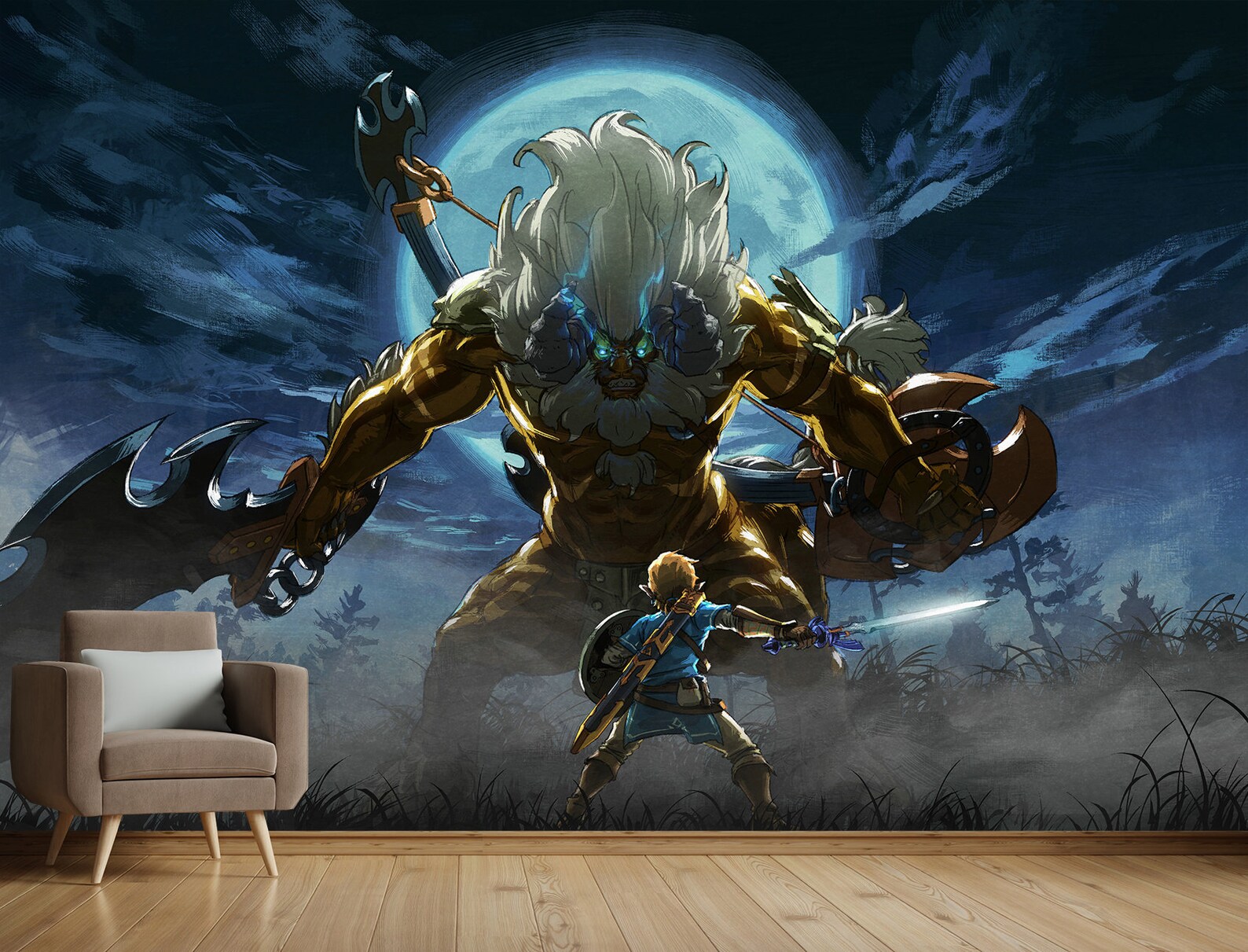 Mural Wallpaper the Legend of Zelda Wall Art Link Video Games - Etsy