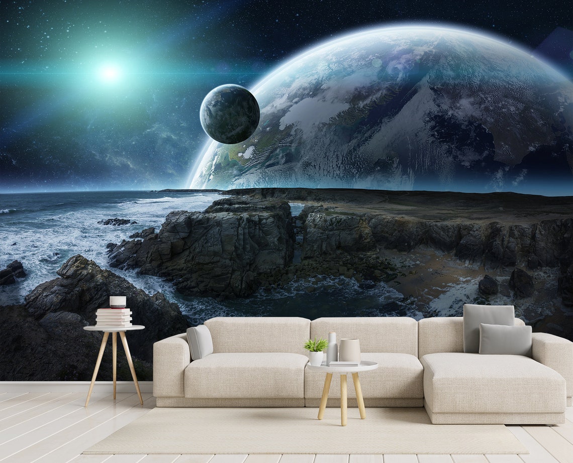 Mural Nebula Peel and Stick Space Wall Mural for Living Room & Decor ...