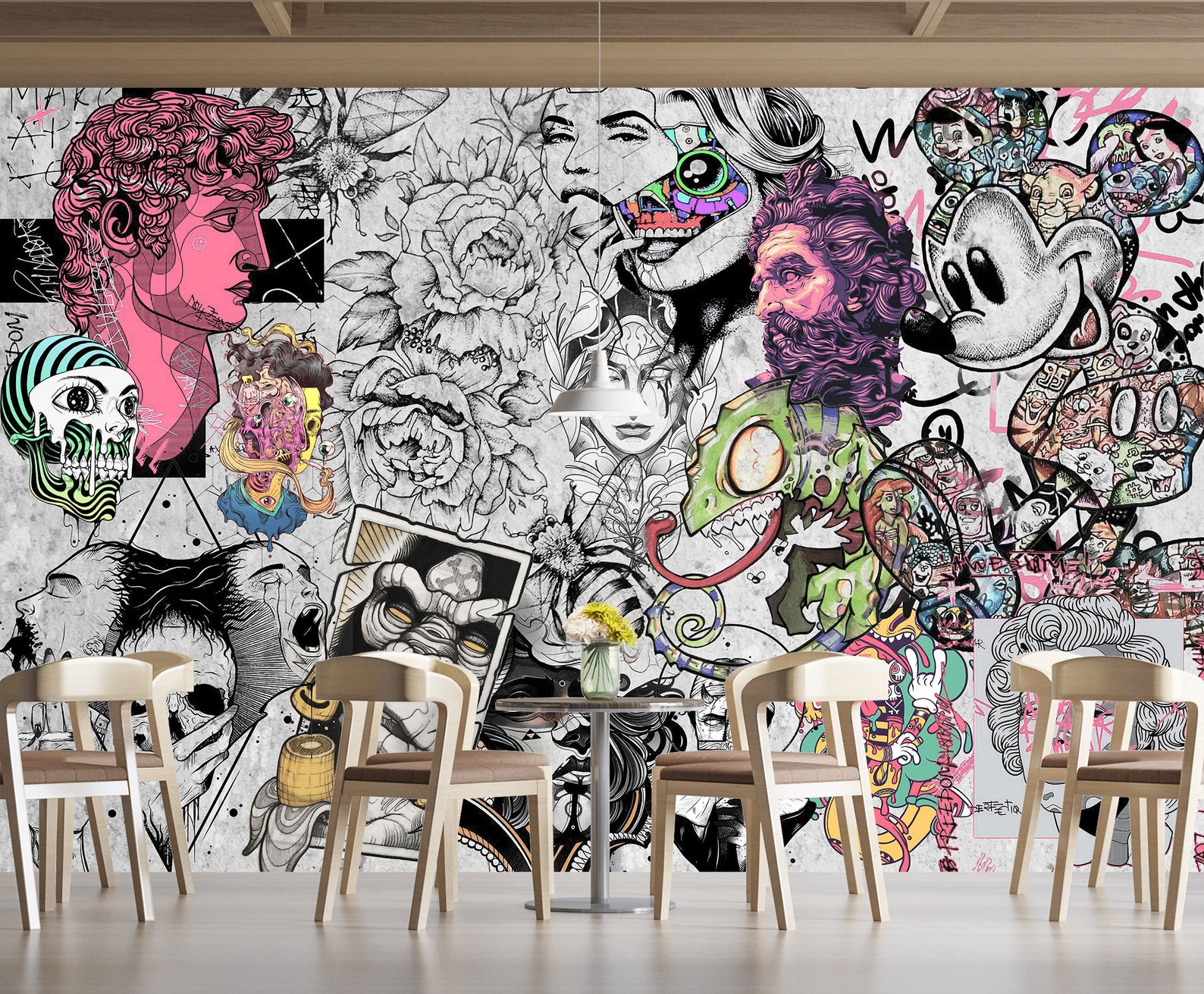 Urban Street Art Wallpaper Modern Graffiti Original Collag - Etsy