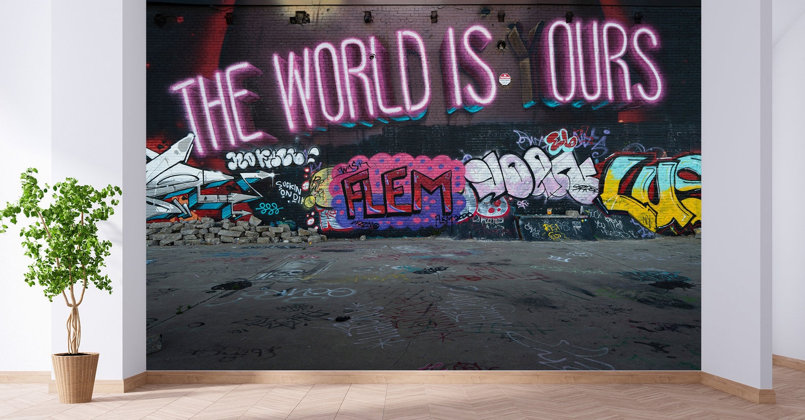 Street Art Graffiti Mural Wallpaper Abstract Graffiti Mural - Etsy