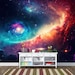 Starry Sky Wallpaper & Wall Mural Galaxy Cosmic Astronomy Universe Peel ...
