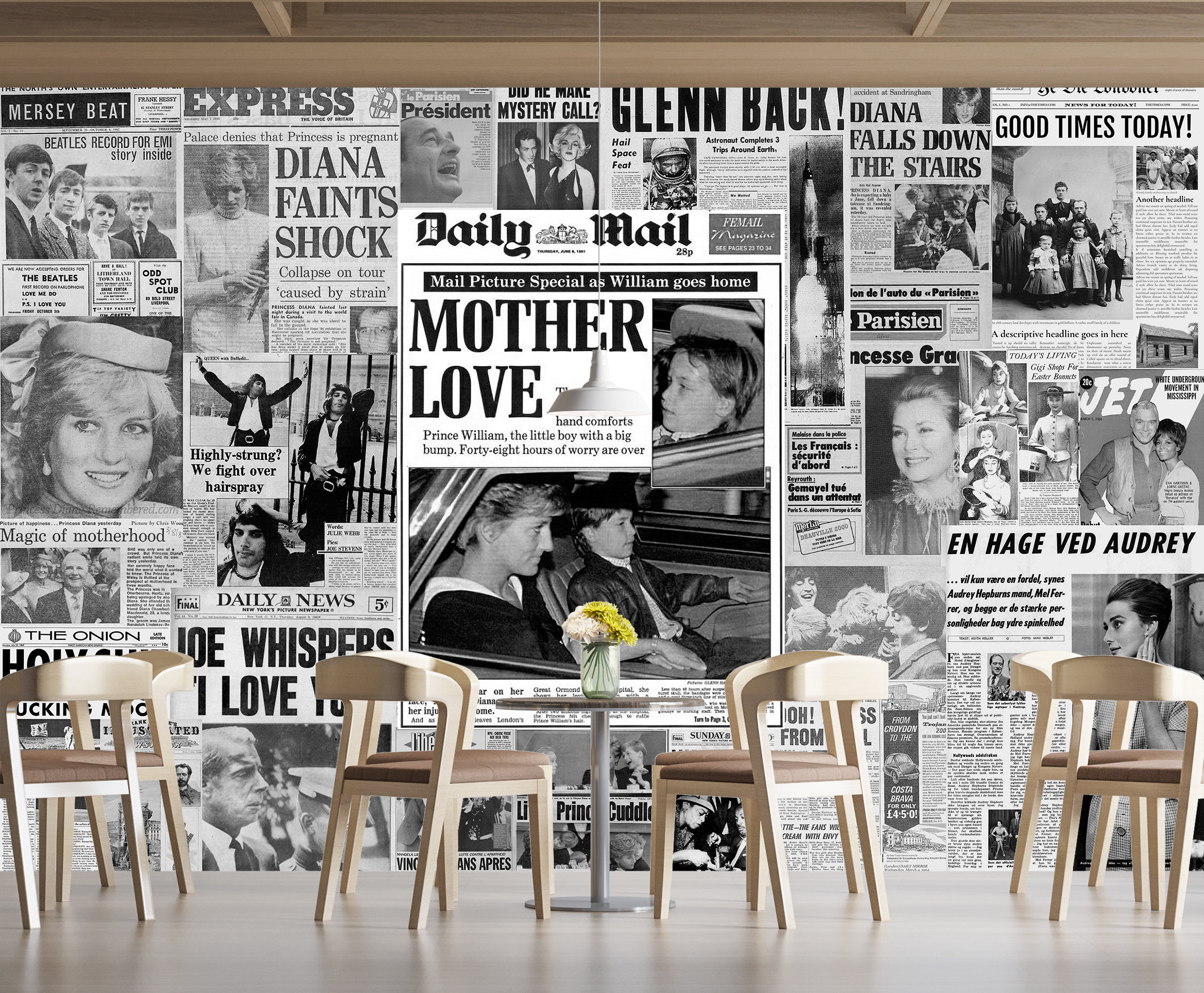 Newspaper Collage Background