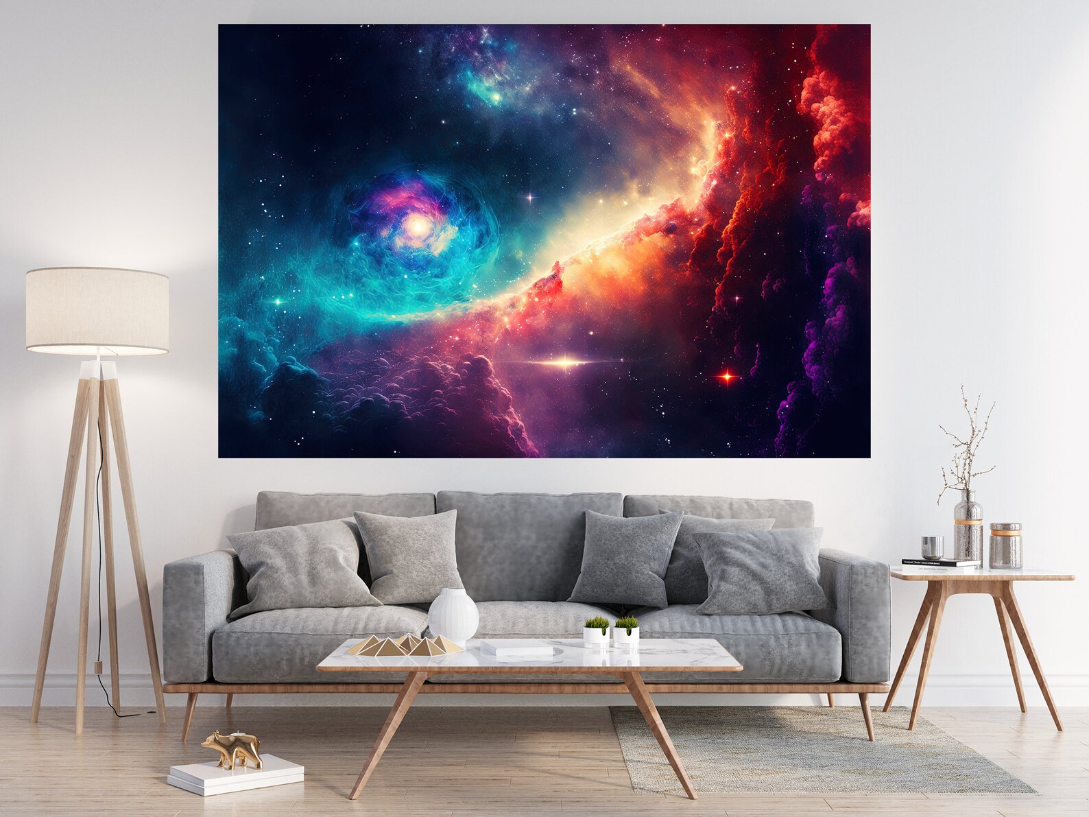 Space Wallpaper Wall Mural & Galaxy Cosmic Astronomy Universe Peel and ...