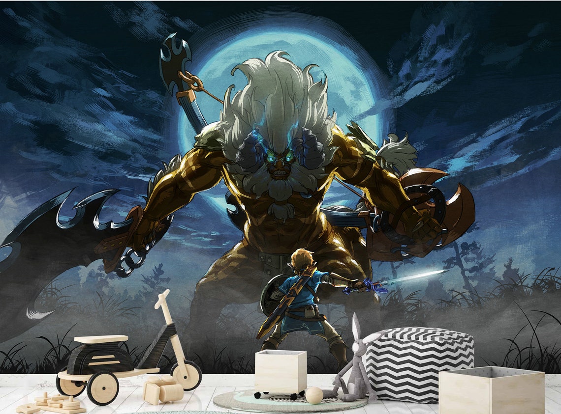 Mural Wallpaper the Legend of Zelda Wall Art Link Video Games - Etsy
