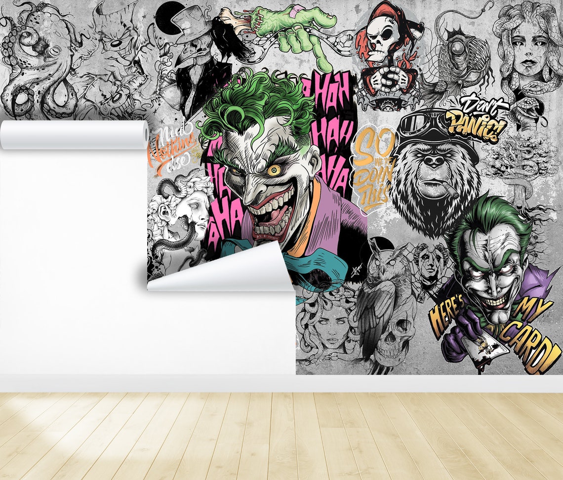 Comic Graffiti Wall Mural Wallpaper Street Art Urban Original - Etsy