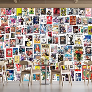 Anime Comics Cartoon Wallpaper & Mural Manga Comics Collage Peel and ...