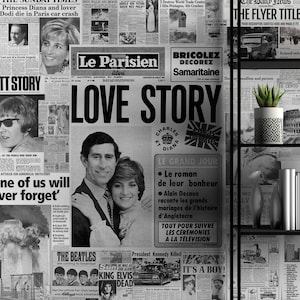 Newspaper Collage Wallpaper & Creative Vintage Journal News Self ...