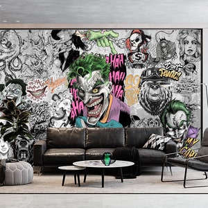 Comic Graffiti Wall Mural Wallpaper & Street Art Urban Original Collag ...