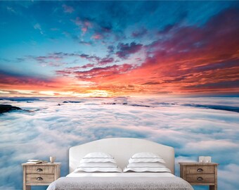 Red Sky Wall Mural - Etsy