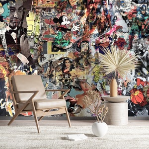Retro Vintage Poster Pop Art Wallpaper Wall Mural & Streat Art Graffiti ...