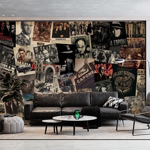Mafia and Gangsters Vintage Wallpaper & Wall Mural Famous Gangsters ...