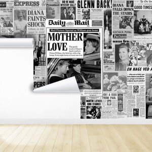 Newspaper Wallpaper Collage Creative Vintage Journal & News Self ...