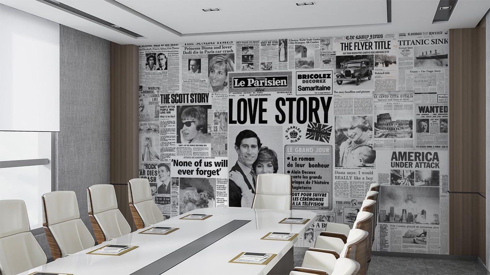 Newspaper Collage Wallpaper & Creative Vintage Journal News Self ...