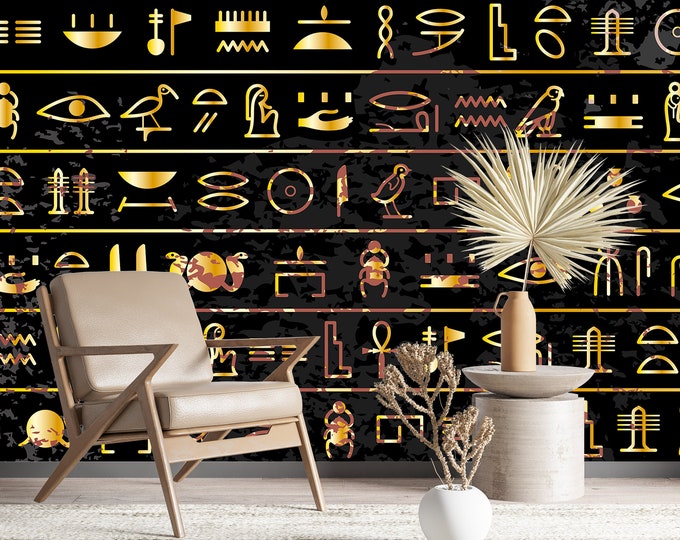 Ancient Egypt Wallpaper Mural, Eye of Horus, Ra, Anubis - Etsy Canada