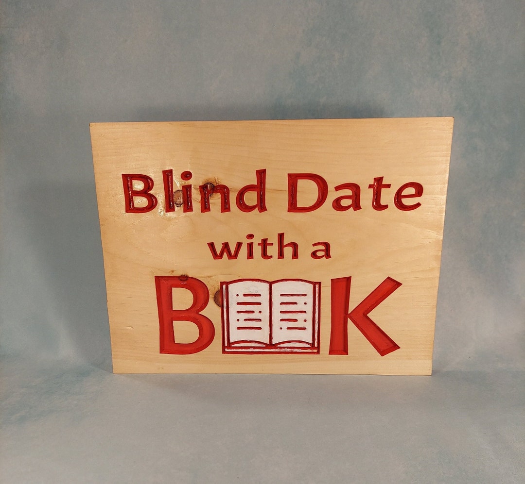 Blind Date With a Book Wooden Sign - Etsy