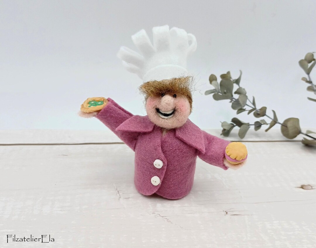 Hand-felted Felt Chef Figure – Decorative Kitchen Figure | Good Mood ...