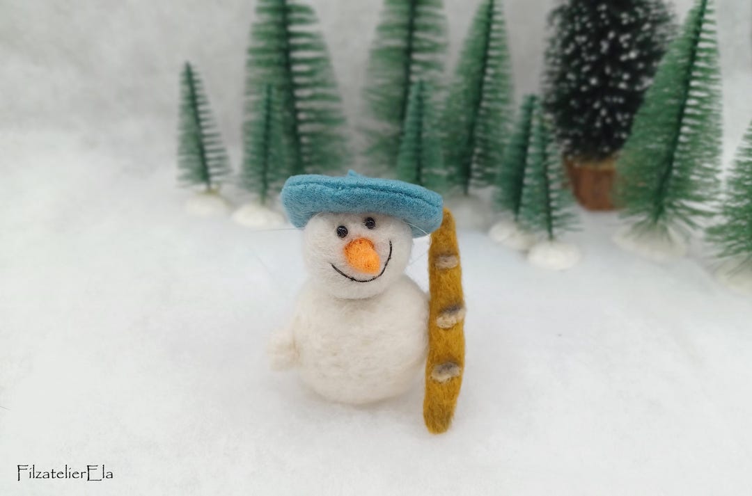 Hand-felted Snowman – Winter Decoration Figure Frenchman | Felt ...