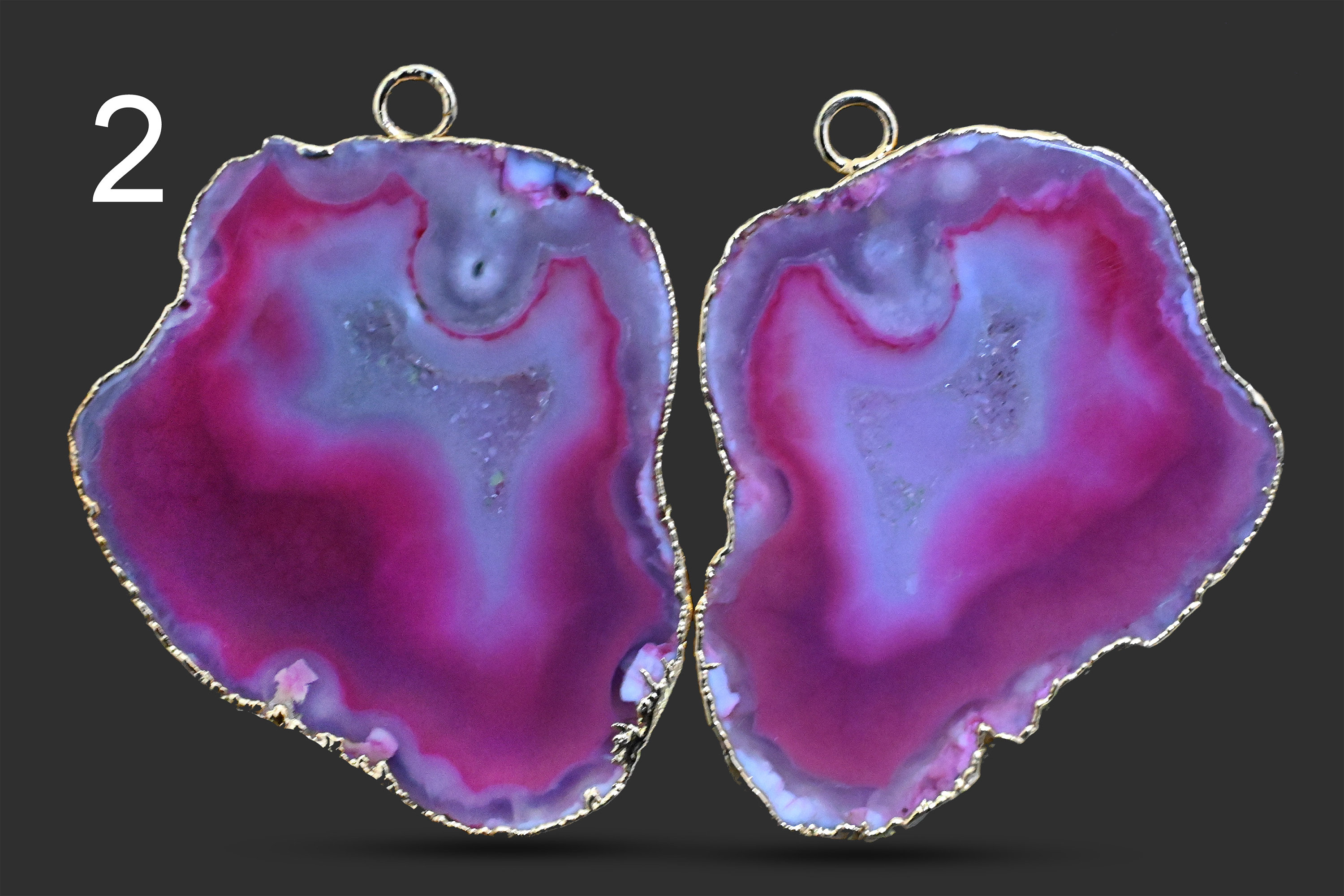 Rare Red DIY Geode Slice Pair DIY Earrings Geode 24k Gold - Etsy