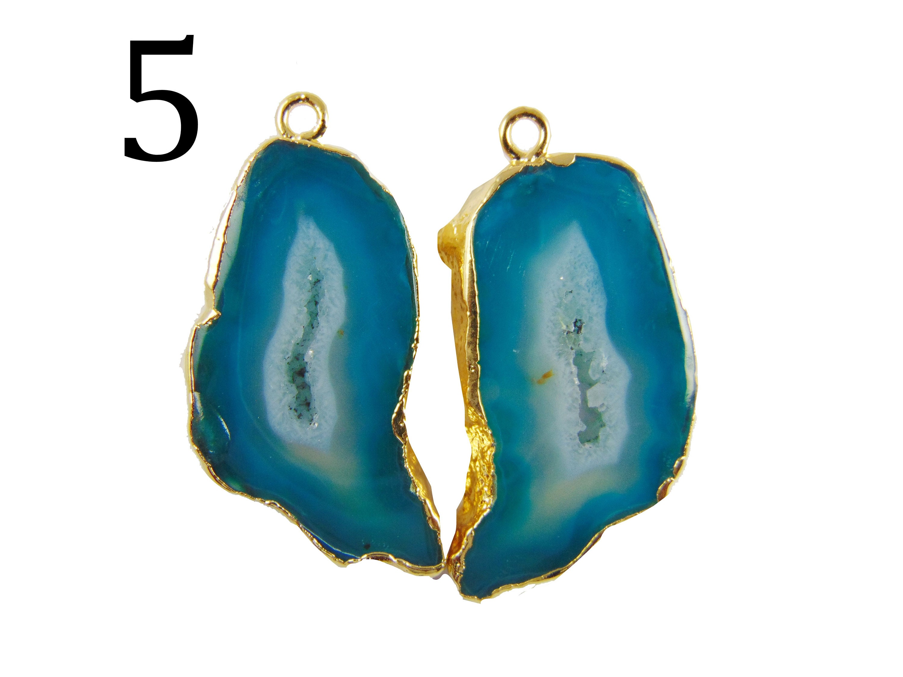 Rare Geode Slice Druzy DIY Geode Earring Agate Geode | Etsy