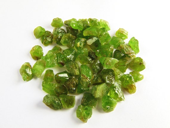 Green Rough Natural Peridot Rough Gemstones Small Peridot - Etsy