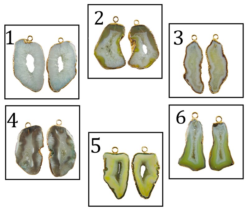 Amazing Yellow Geode Druzy DIY Geode Earring Agate Geode - Etsy