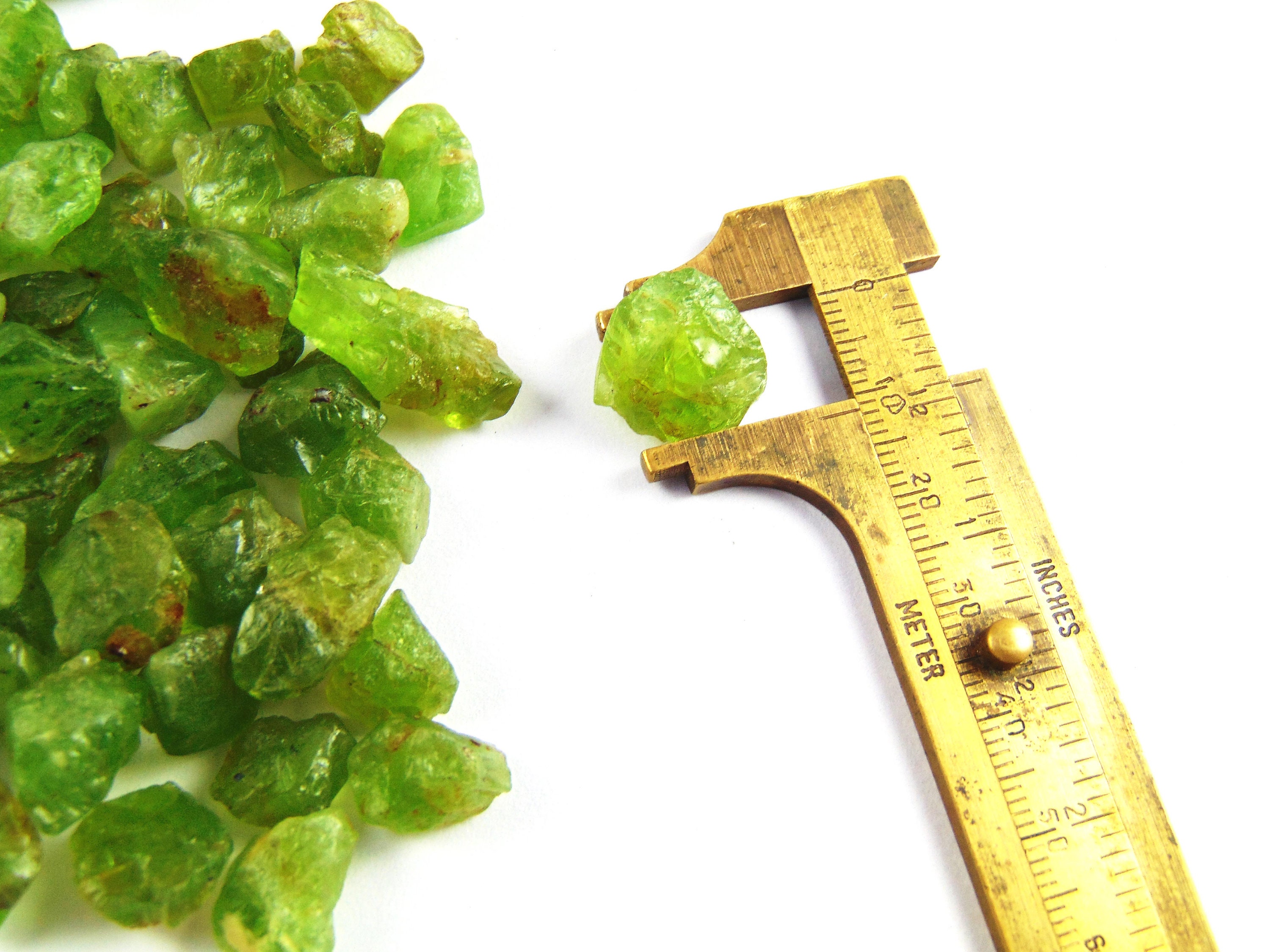 Green Rough Natural Peridot Rough Gemstones, Small Peridot Rock, Tiny ...