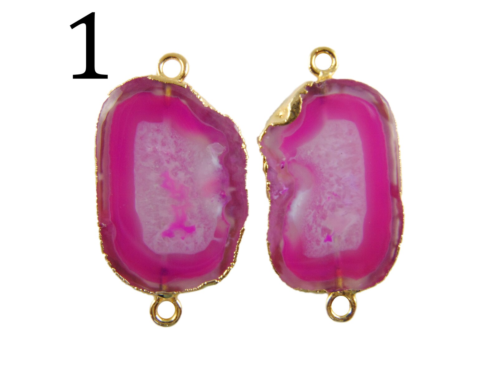 Geode Slice Pink Druzy DIY Geode Earrings Agate Geode | Etsy