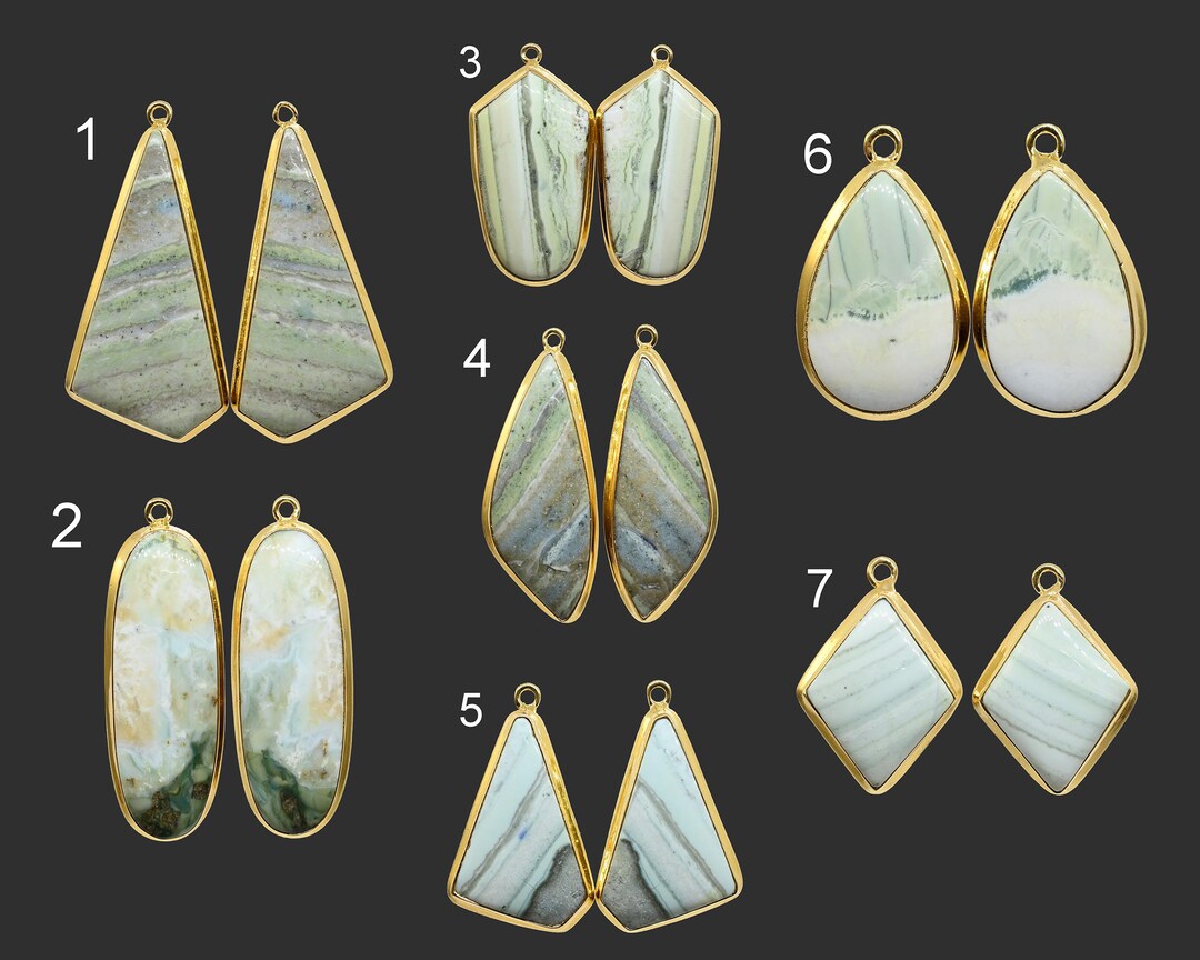 Gemstone DIY Earring Connector, 24k Gold Plated Earrings Pairs ...