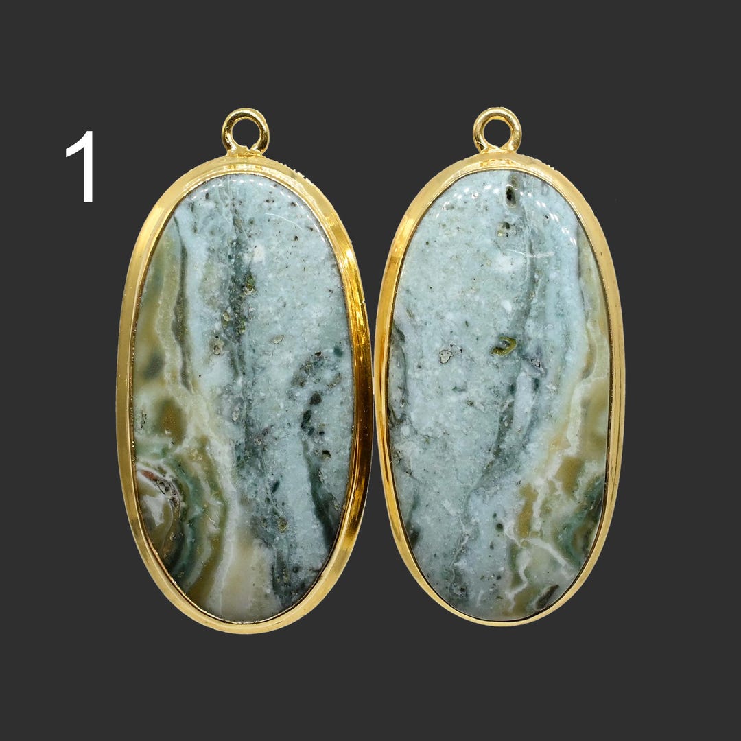 Gemstone DIY Earring Connector, 24k Gold Plated Earrings Pairs ...