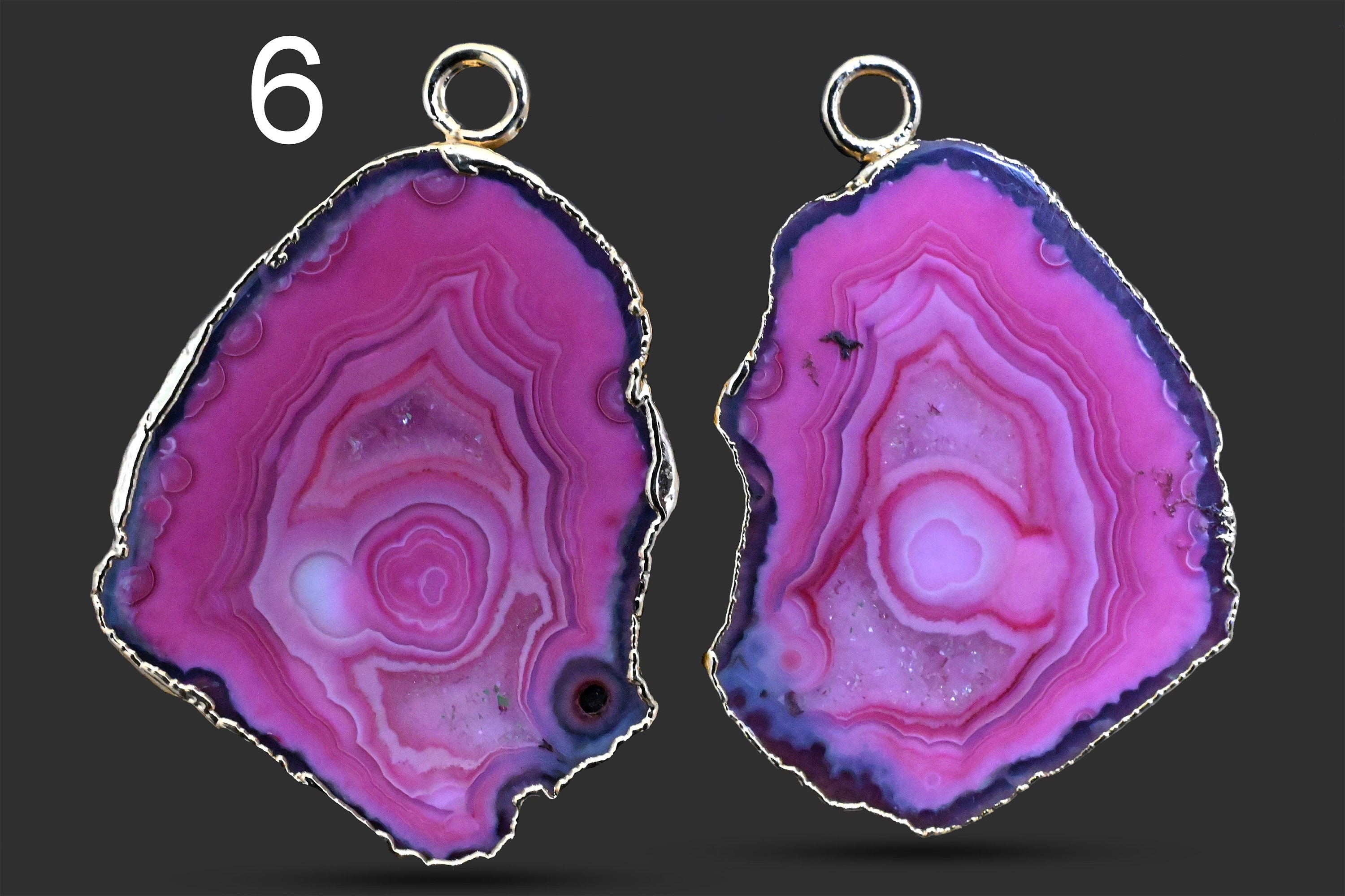 Rare Red DIY Geode Slice Pair DIY Earrings Geode 24k Gold - Etsy