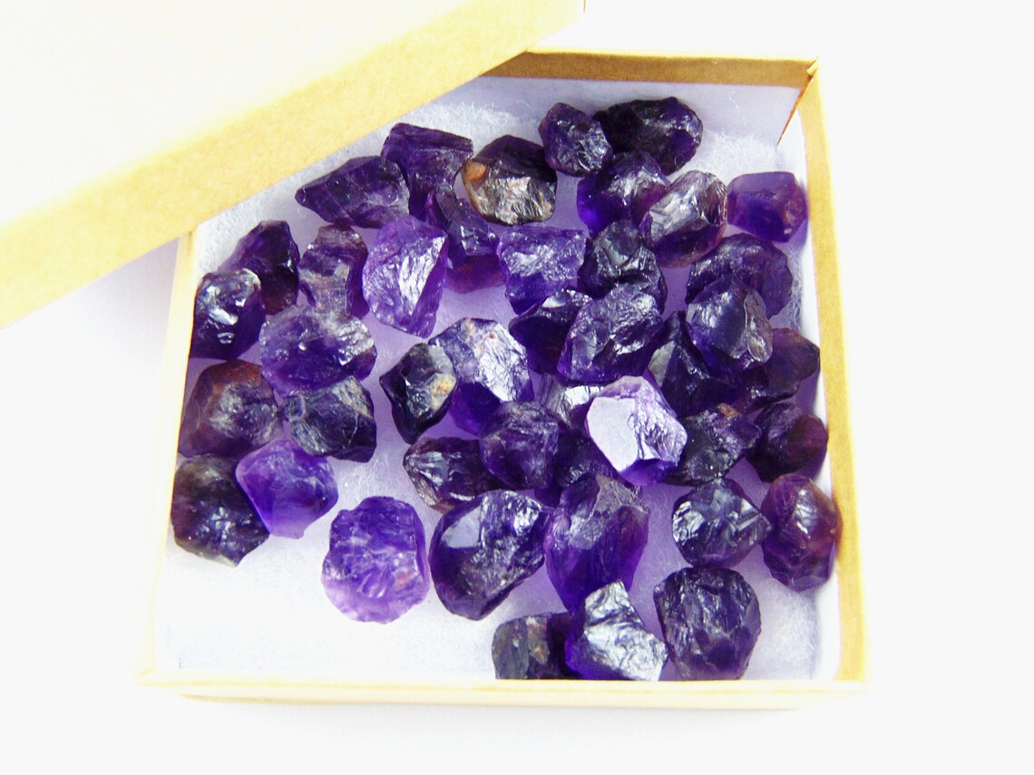 Natural Rough Amethyst Raw Amethyst Loose Gemstones - Etsy