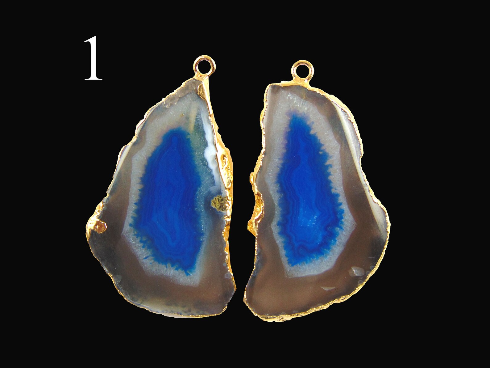 Blue Green Geode Slice Pairs Genuine Geode Slice Pairs | Etsy