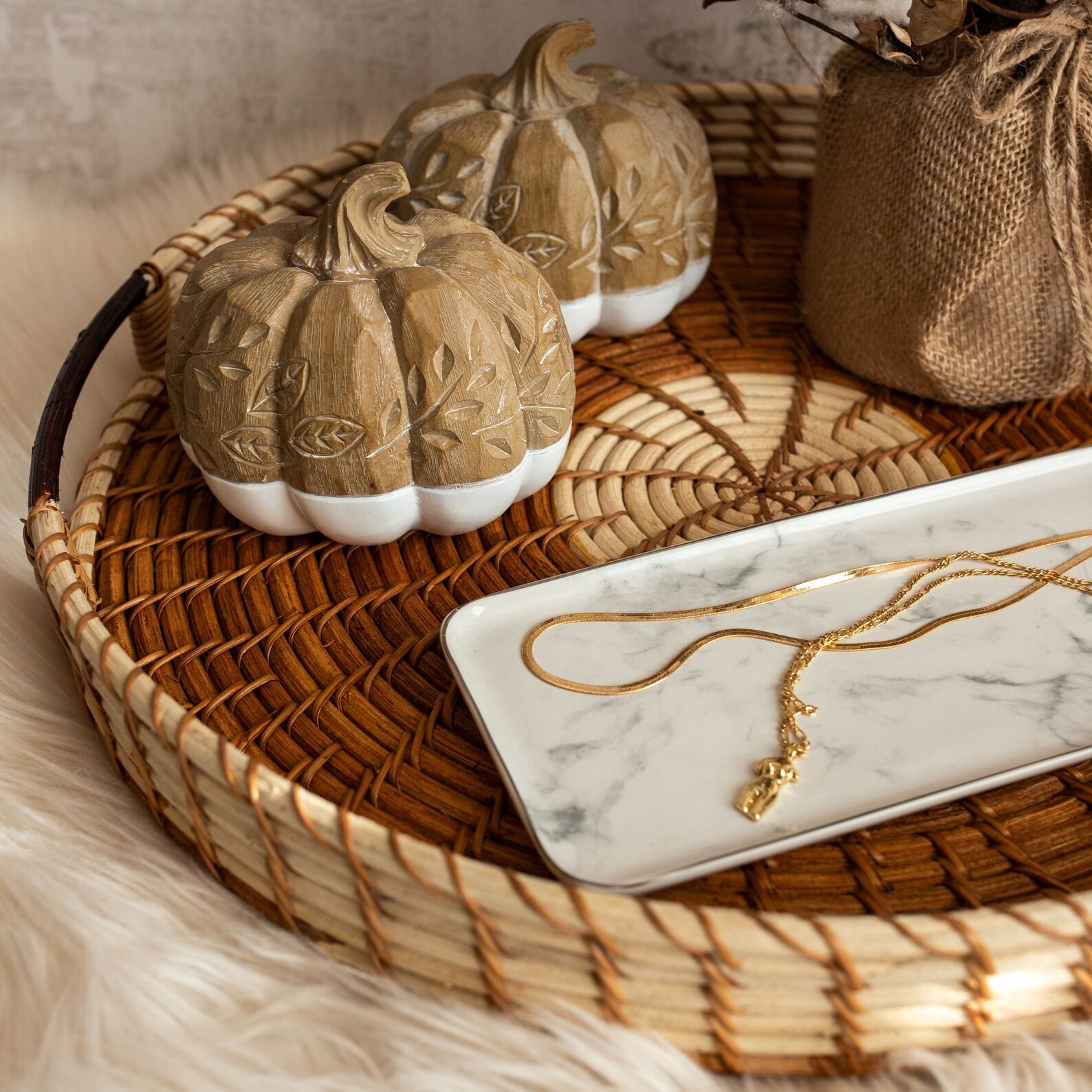 Round Rattan Tray Extra Large With Handles 16.9 Inch for - Etsy