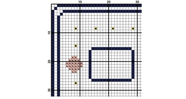 Retro Arcade Maze Cross Stitch Pattern Pixel Labyrinth Beginner Geek ...